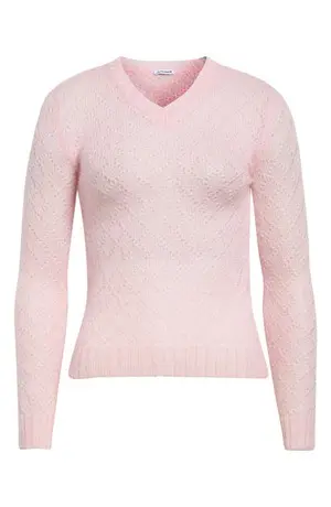 JIL SANDER Mohair And Silk Diamond Pointelle Sweater