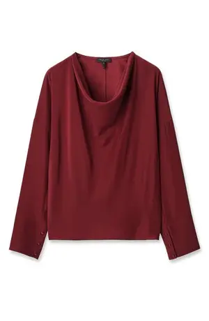 Rag & Bone Vinnie Cowl Neck Silk Top