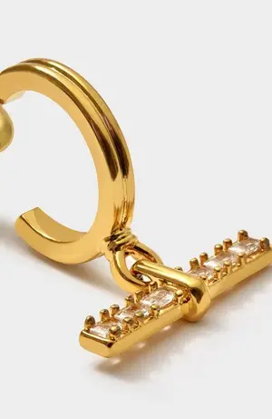 KATIE LOXTON Lustre T-bar Hoop Earrings