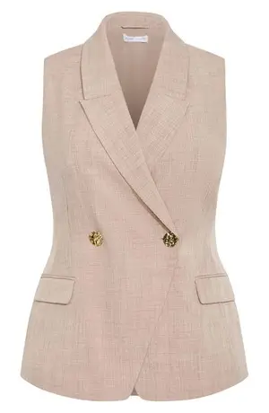 City Chic Luci Double Breasted Waistcoat