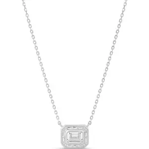 SHYMI Statement Cubic Zirconia Pendant Necklace Silver
