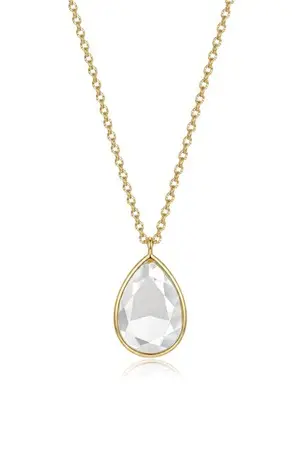ST. MORAN 14k Plated Teardrop Pendant Necklace - Gold