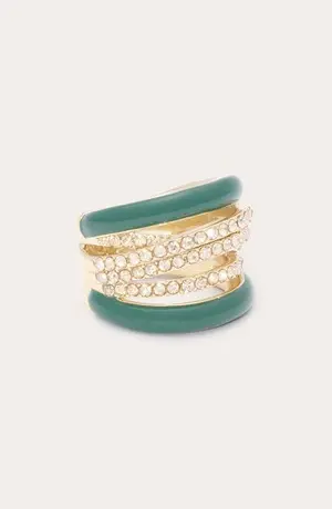 Ramy Brook Mila Enamel & Crystal Ring