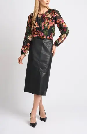 Ted Baker London Adina Floral Print Long Sleeve Top