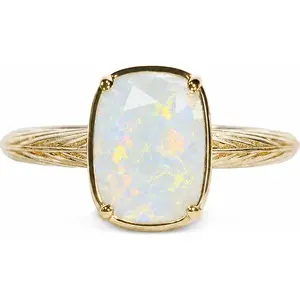 Sterling Forever Elon Sterling Lab Created Opal Statement Ring - Gold