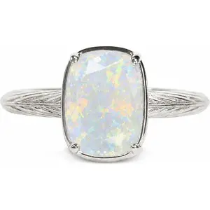 Sterling Forever Elon Sterling Silver Lab Created Opal Statement Ring Silver