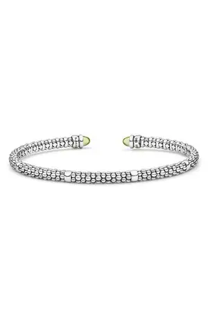 Lagos Caviar 14k Gold & Sterling Silver Bracelet - Peridot