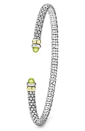 Lagos Caviar 14k Gold & Sterling Silver Bracelet - Peridot