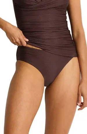 SEA LEVEL Zen Mid Bikini Bottoms - Cocoa