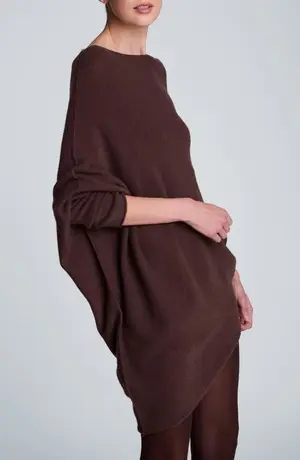 KENNETH COLE Asymmetric Drape Neck Sweater
