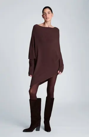 KENNETH COLE Asymmetric Drape Neck Sweater