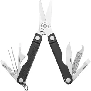 LEATHERMAN Micra, Keychain Multi-tool With Grooming Tools, Mini Pocketknife For Everyday Carry Hobbies & Outdoors - Jet Black