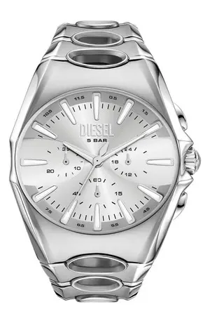 DIESEL® D-curve Chronograph Stainless Steel Watch