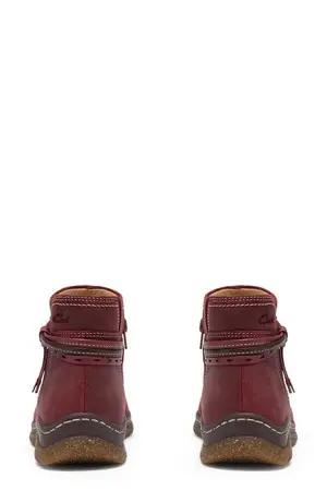 Clarks Orlene Roam Leather Bootie - Dark Red