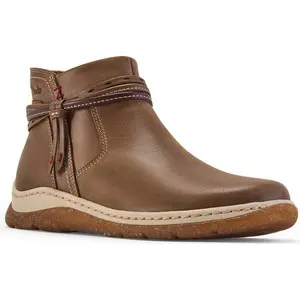 Clarks Orlene Roam Leather Bootie Walnut Leather