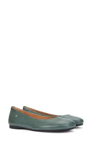 Pikolinos Carmona Leather Flat - Jade