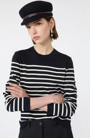Max Mara Sicilia Striped Silk & Wool Sweater