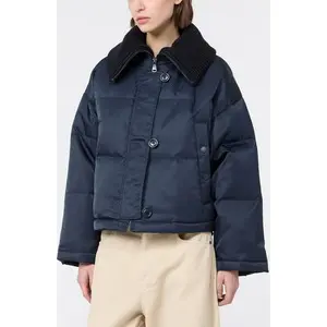 Max Mara Knit Collar Quilted Down Puffer Jacket