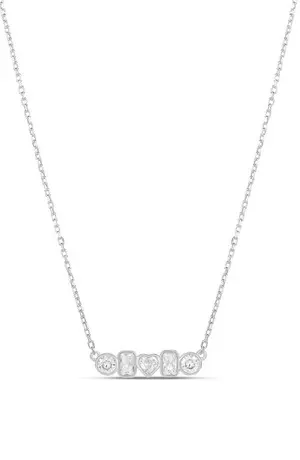 SHYMI Multi Shape Bezel Pendant Necklace - Silver