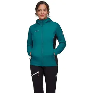MAMMUT Rime Air In Hybrid Hooded Jacket - Deep Teal