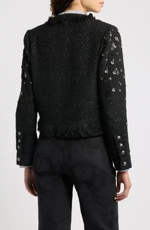Kobi Halperin Marshall Metallic Floral Appliqué Jacket