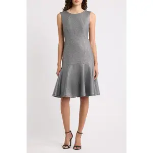 Kobi Halperin Brett Sleeveless Metallic Drop Waist Dress