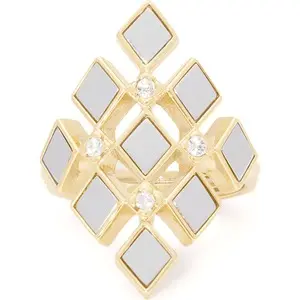 Ramy Brook Eliza Geometric Ring - Clear/two Tone