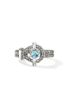 John Hardy Icon Ring, Sterling Swiss Blue Topaz