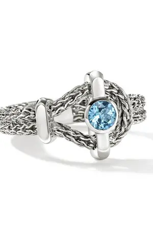 John Hardy Icon Ring, Sterling Swiss Blue Topaz