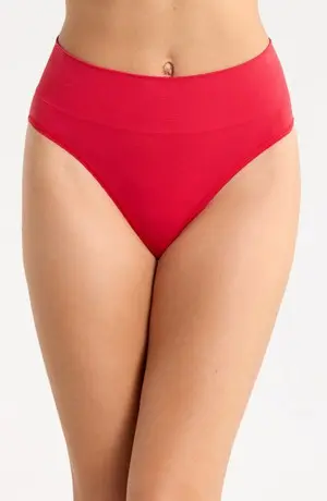 Nordstrom Seamless Hi-cut Briefs - Red Salsa