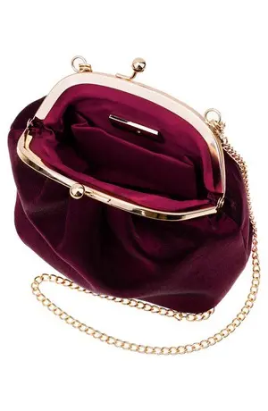 Nina Maura-m Crystal Handle Frame Clutch