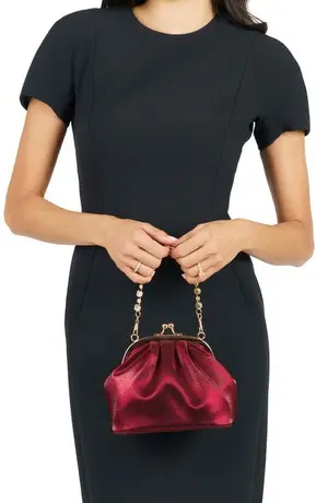 Nina Maura Crystal Handle Frame Clutch