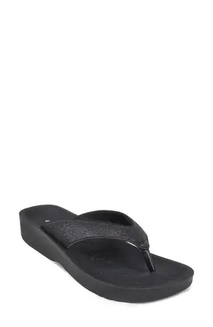 AEROTHOTIC Crystal Mist Flip Flop - Black
