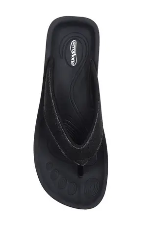 AEROTHOTIC Crystal Mist Flip Flop - Black