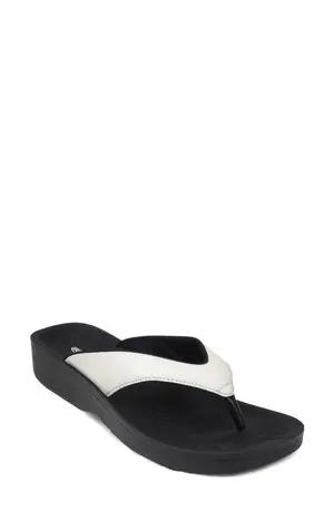 AEROTHOTIC Crystal Mist Flip Flop White