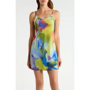 Natori Kumo Printed Stretch Satin Chemise - Kumo Multi
