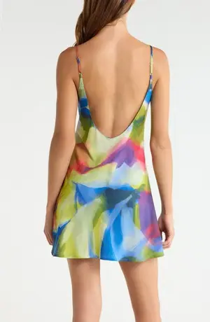 Natori Kumo Printed Stretch Satin Chemise