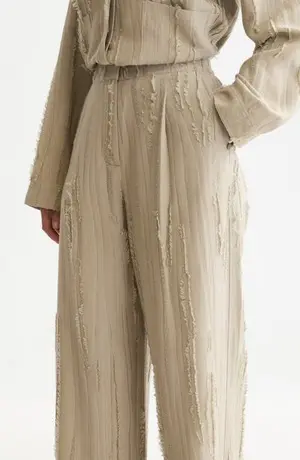 Scotch & Soda Eleni High Waist Wide Leg Fil Coupé Pants