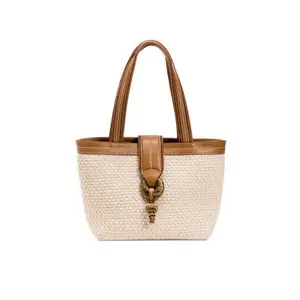 SERENA UZIYEL Boho Chic Small Off White Tote Bag