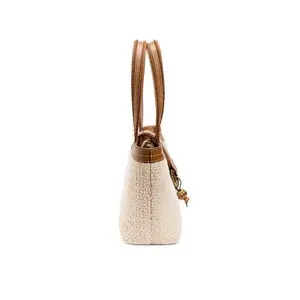 SERENA UZIYEL Boho Chic Small Off White Tote Bag