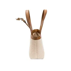 SERENA UZIYEL Boho Chic Small Off White Tote Bag