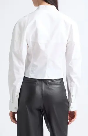 Helmut Lang Cotton Poplin Band Collar Shirt