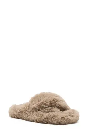 Free People Counting Sheep 2.0 Faux Fur Slipper Mink