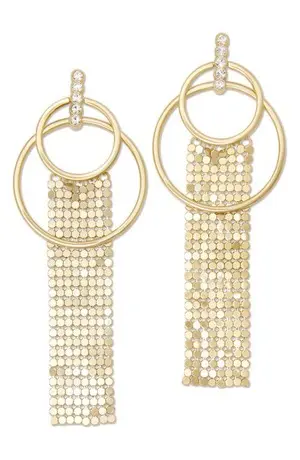 Ramy Brook Nora Mesh Drop Earrings - Gold