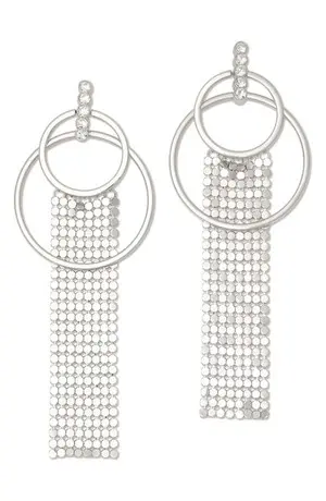 Ramy Brook Nora Mesh Drop Earrings - Silver