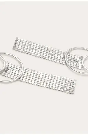 Ramy Brook Nora Mesh Drop Earrings - Silver