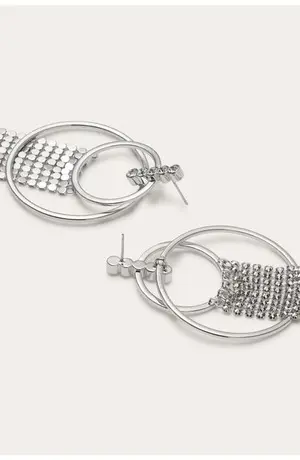 Ramy Brook Nora Mesh Drop Earrings - Silver