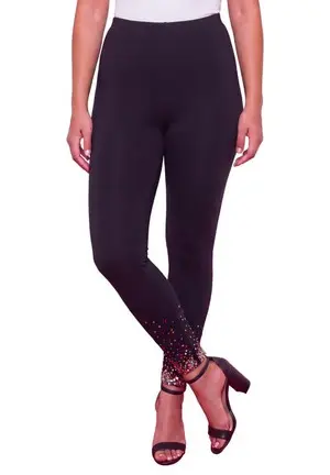 Roaman's Embellished Leggings - Multi Ombre Sequin