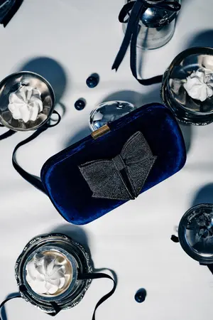 SERENA UZIYEL Fiocco Velvet Clutch