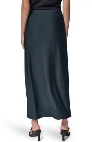 Donna Karan New York Midi Knit Skirt With Diagonal Seam
